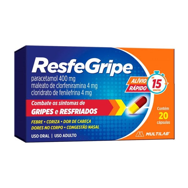 Resfegripe – 400 mg – cx. c/20 Cápsulas – Multilab