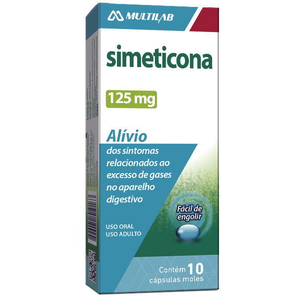 Simeticona – 125 mg – cx. c/10 cápsulas moles – Multilab